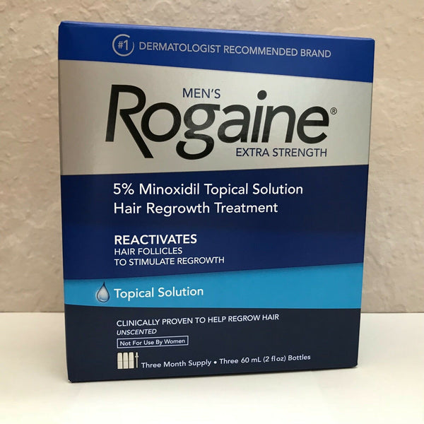 Rogaine Men's Topical Solution Extra Strength 5% Minoxidil - 3-Month S ...